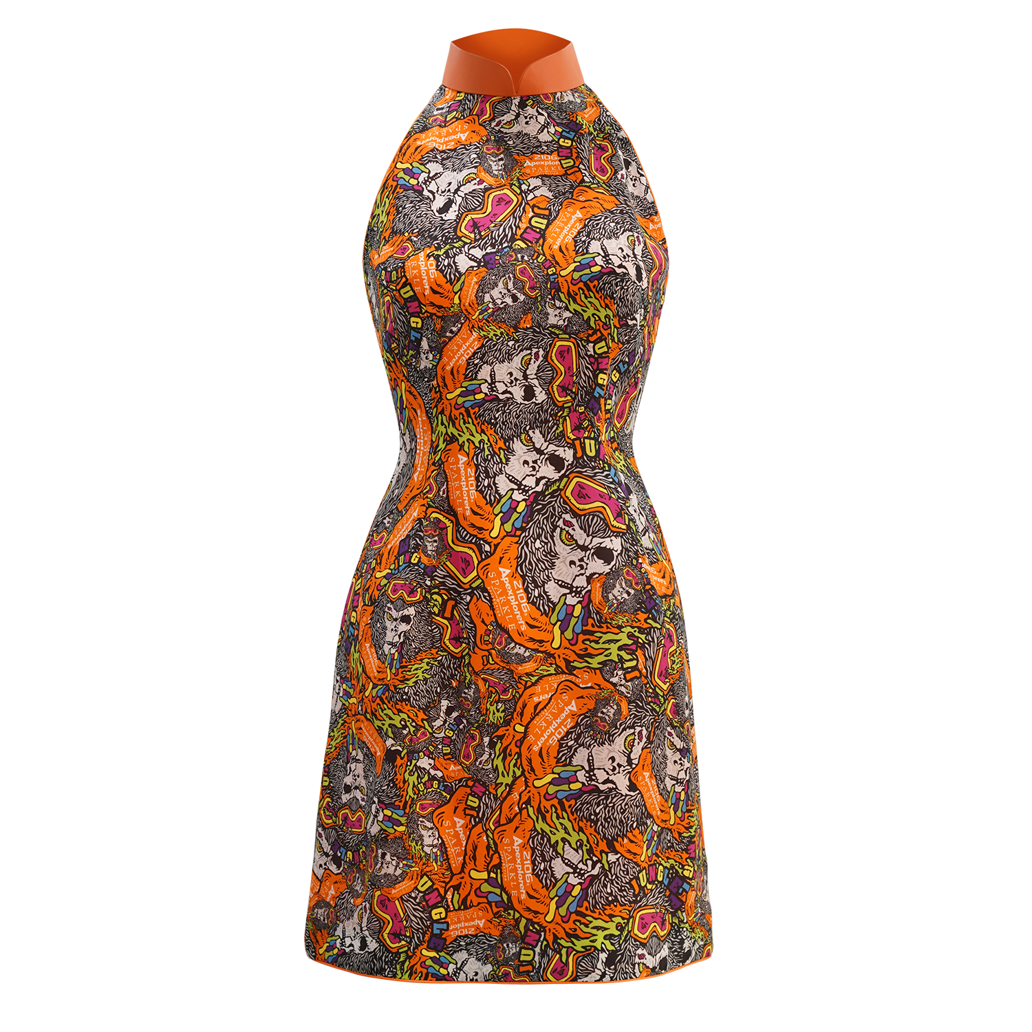 【SPARKLE X 2106 APEXPLORERS-JUNGLE】Silk Cheongsam (Halter Top / Regula ...